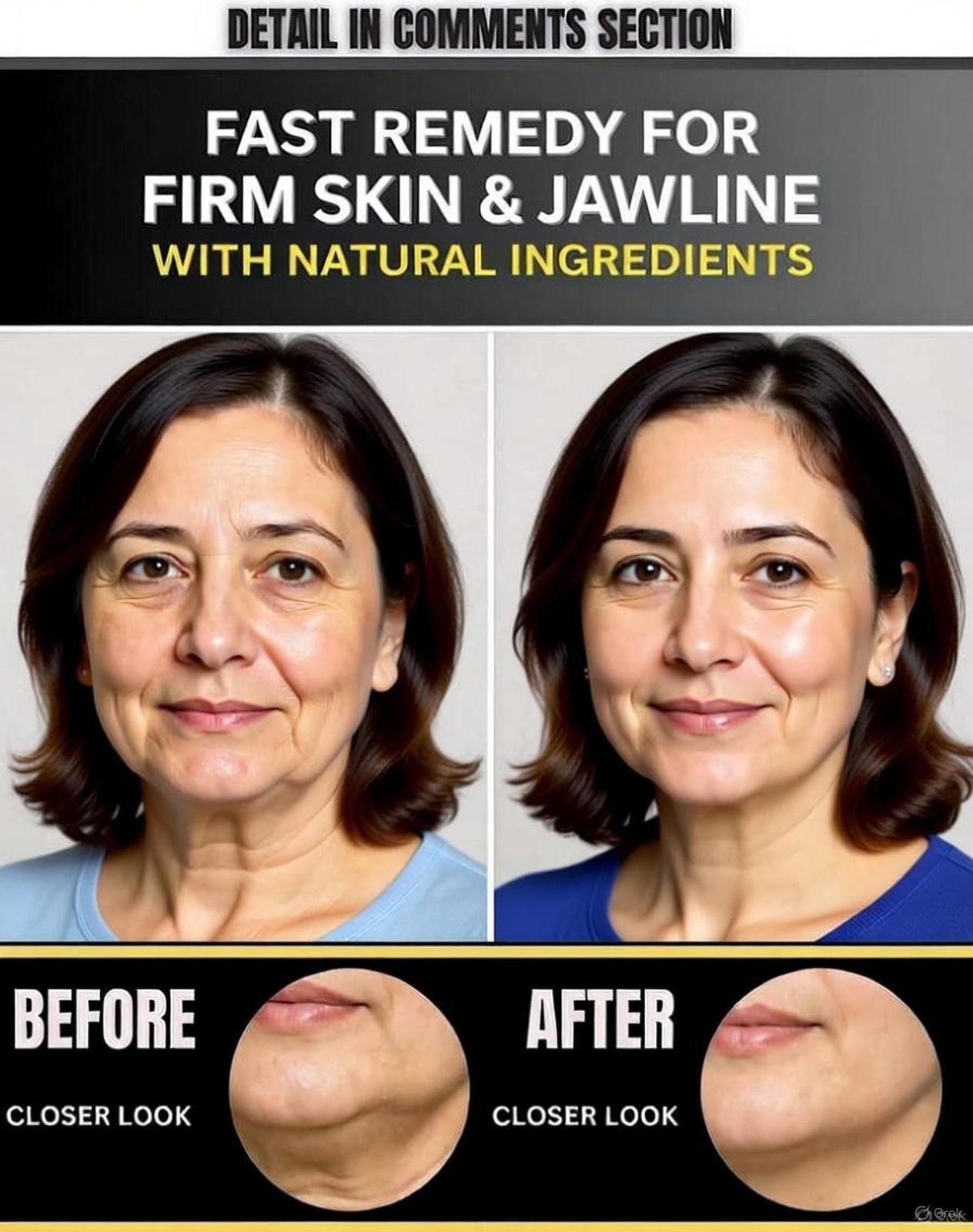FAST REMEDY FOR FIRM SKIN & JAWLINE WITH NATURAL INGREDIENTS - V Beautify