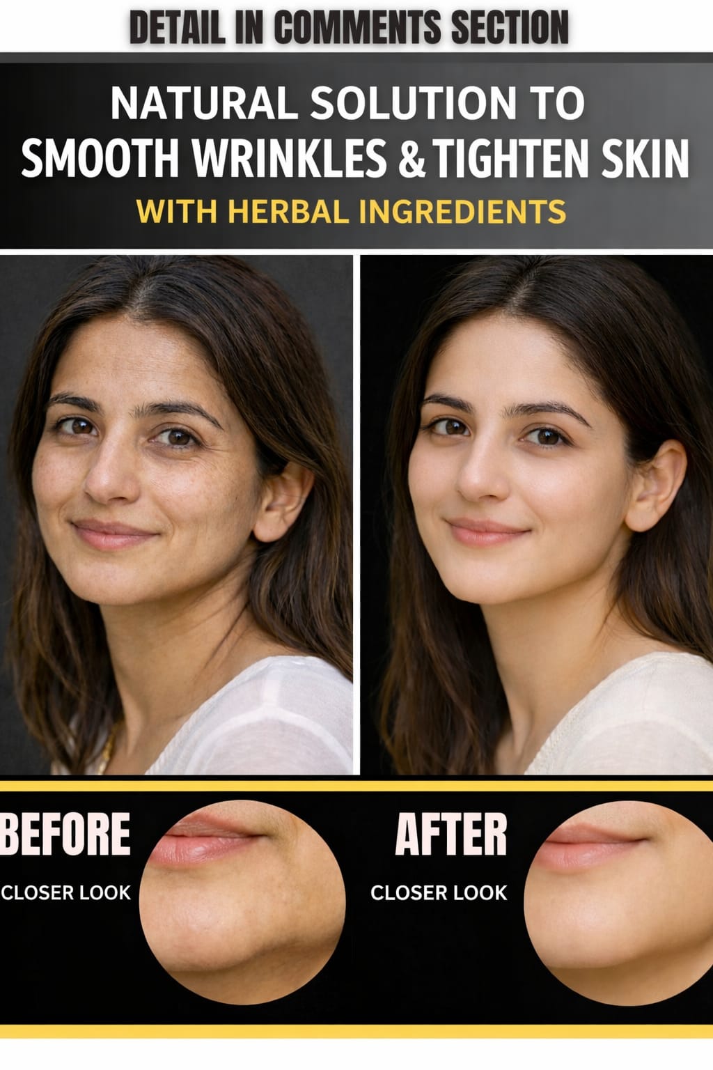 Natural Solution to Smooth Wrinkles & Tighten Skin with Herbal ...